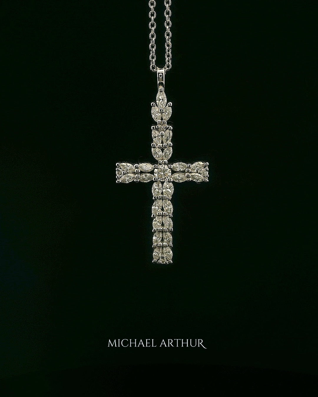 Marquise Diamond Cross – Michael Arthur Diamonds