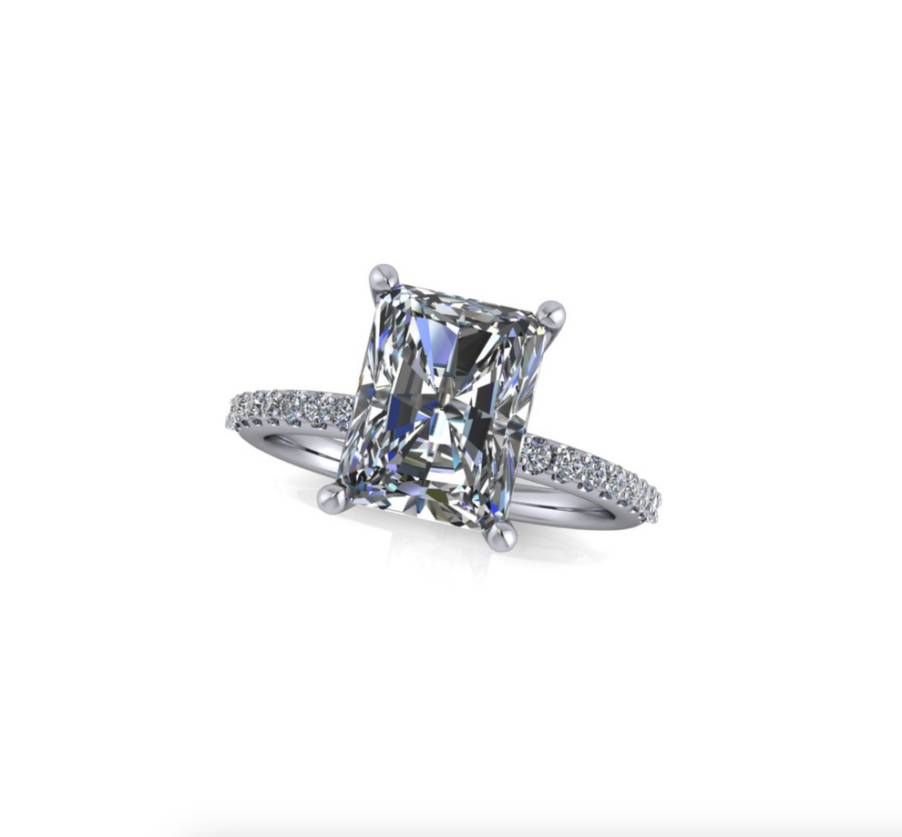 5.10ct Radiant Cut Lab Grown Bella Design Platinum – Michael Arthur Diamonds
